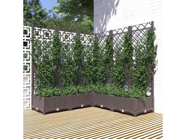 Click here for vidaXL Garden Planter Brown Polypropylene Large Pl... prices