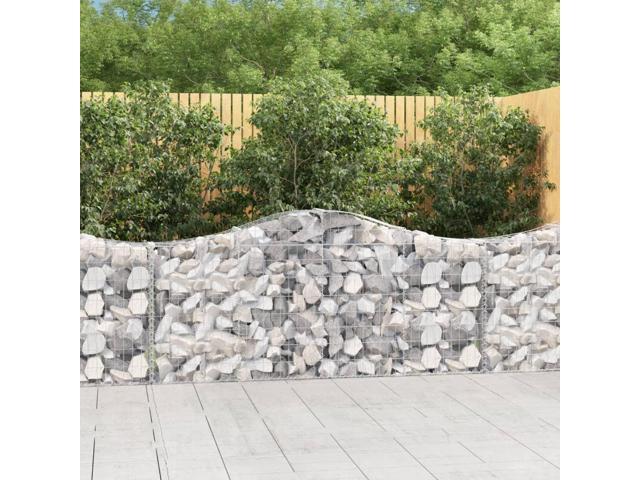 Click here for vidaXL Gabion Basket Set of 2 Silver Galvanized Ir... prices