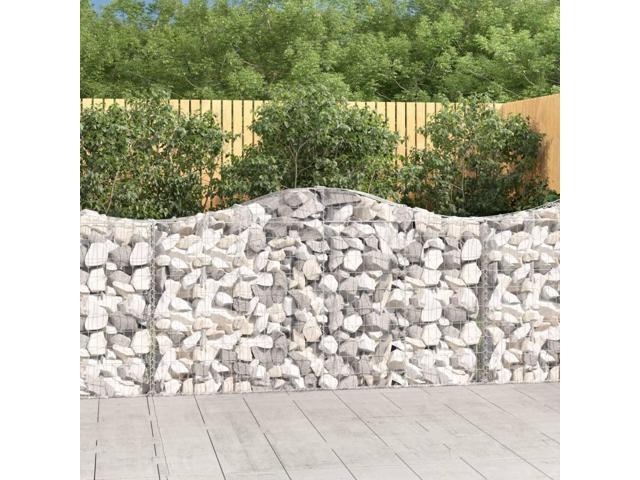 Click here for vidaXL Gabion Basket Set of 3 Silver Galvanized Ir... prices