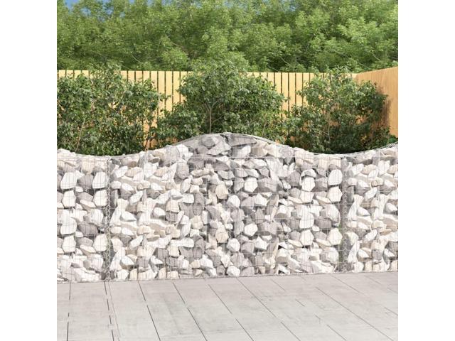 Click here for vidaXL Gabion Basket Set of 4 Silver Galvanized ir... prices