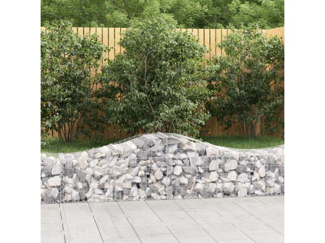 Click here for vidaXL Gabion Basket Set of 5 Silver Galvanized Ir... prices
