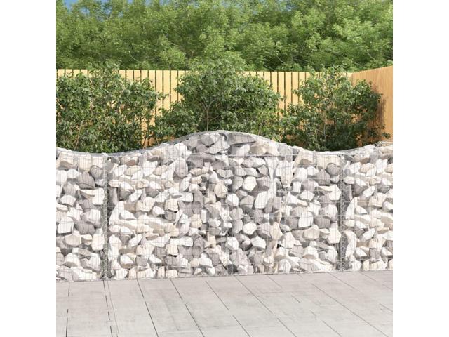 Click here for vidaXL Gabion Basket Set of 4 Silver Galvanized Ir... prices