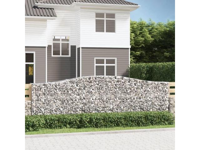 Click here for vidaXL Gabion Basket Set of 8 Silver Galvanized Ir... prices