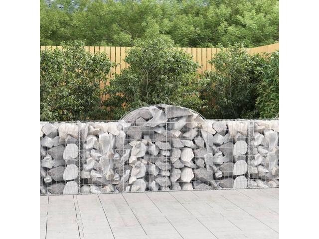 Click here for vidaXL Gabion Basket Set of 3 Silver Galvanized ir... prices