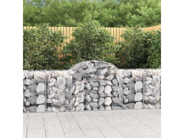Click here for vidaXL Gabion Basket Set of 5 Silver Galvanized Ir... prices
