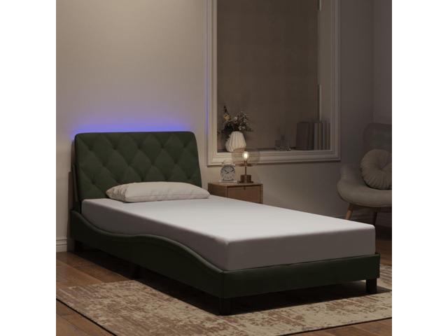 Click here for vidaXL Bed Frame with LED without Mattress Light G... prices