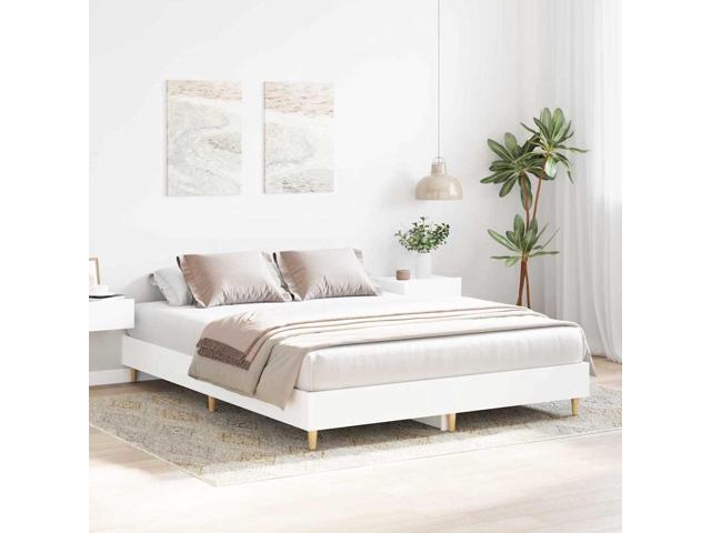 Click here for vidaXL Bed Frame 2 pcs White 59.84 x 79.92 in Engi... prices