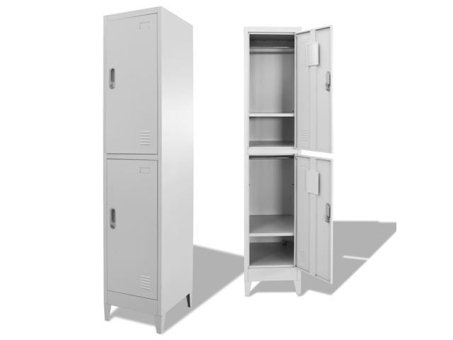 Click here for vidaXL Locker Cabinet with 2 Compartments Wardrobe... prices