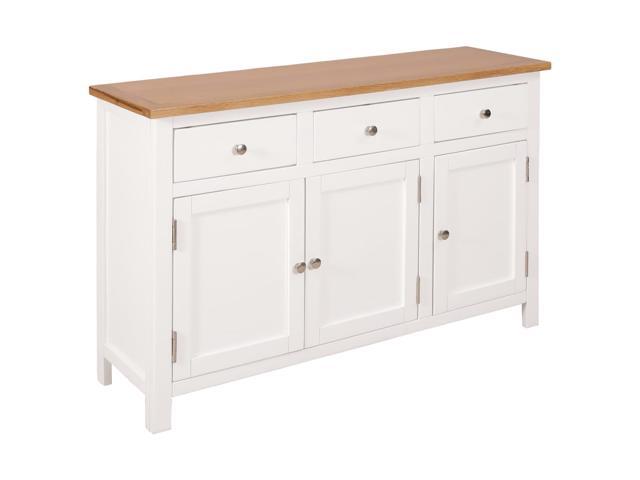 Click here for vidaXL Solid Oak Wood Sideboard 43.3 Home Highboar... prices