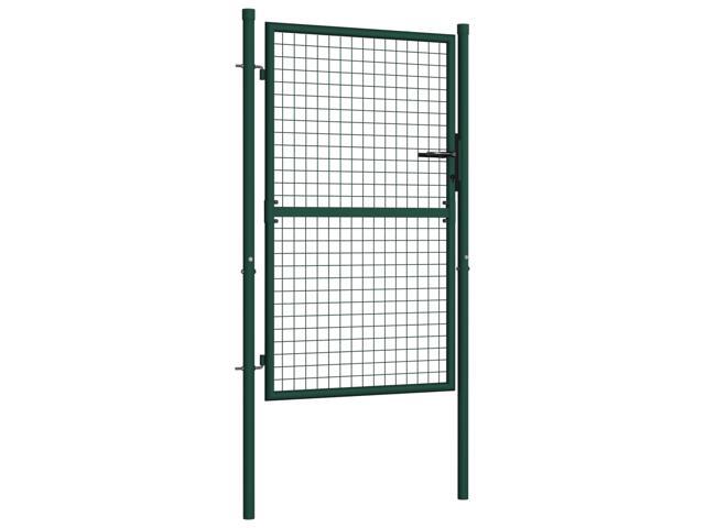 Click here for vidaXL Fence Gate Steel 49.2 Green Outdoor Backyar... prices