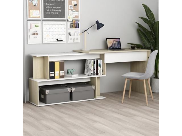 Click here for vidaXL Corner Desk Computer Desk Home Desk White a... prices