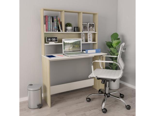 Click here for vidaXL Desk with Shelves Computer Desk White and S... prices
