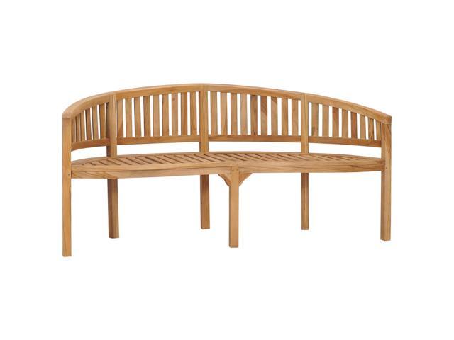 Click here for vidaXL Banana Bench Outdoor Patio Banana Bench wit... prices