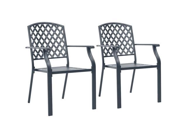 Click here for vidaXL Stackable Patio Chairs 2 Pcs Chair with Met... prices