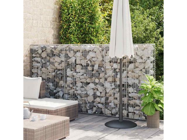 Click here for vidaXL Gabion Basket with Lids  Galvanized Steel G... prices