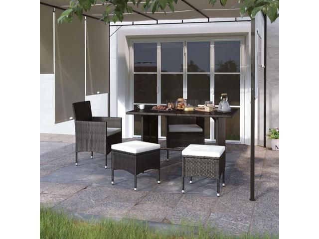 Click here for vidaXL 4 Piece Patio Chair and Stool Set Poly Ratt... prices