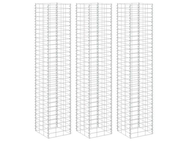 Click here for vidaXL Gabion Raised Beds 3 pcs 11.8x11.8x78.7 Iro... prices