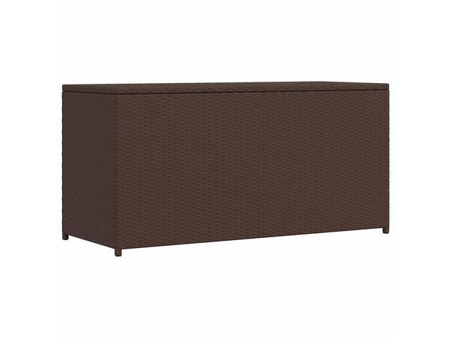 Click here for Patio Storage Box Brown 47.2x19.7x23.6 Poly Rattan... prices