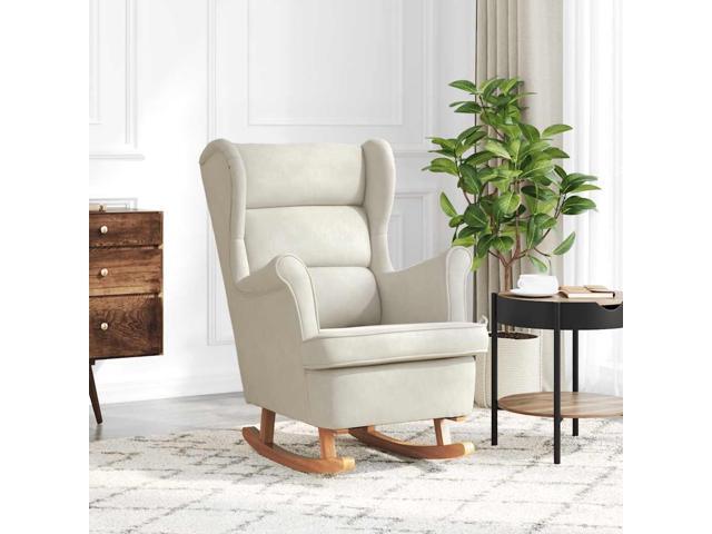 Click here for vidaXL Rocking Chair Wingback Dark Grey Velvet and... prices