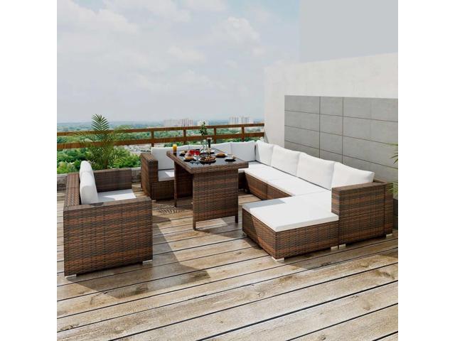 Click here for vidaXL Patio Furniture Set 10 Piece Sofa Set with... prices