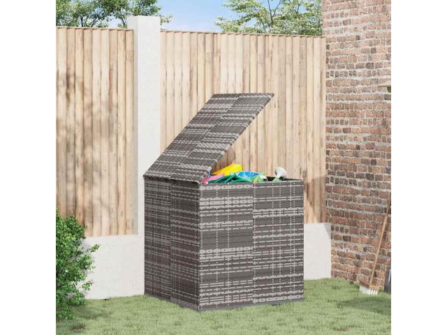 Click here for vidaXL Patio Cushion Box PE Rattan Grey prices