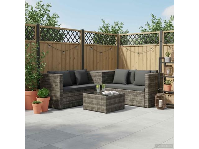 Click here for vidaXL Patio Furniture Set 4 Piece Outdoor Sofa wi... prices