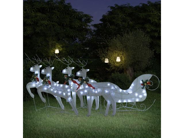 Click here for vidaXL Lighted Reindeer and Sleigh Christmas Decor... prices