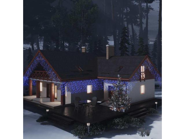 Click here for vidaXL LED Curtain Icicle Lights 393.7 400 LED Blu... prices