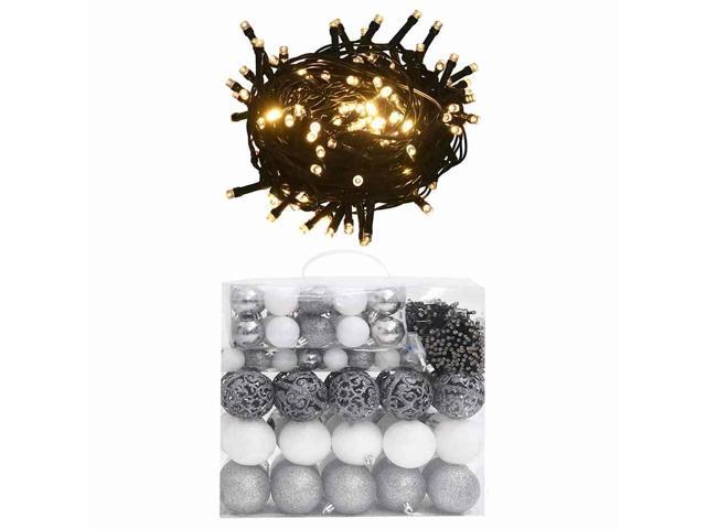 Click here for vidaXL Christmas Ball Set with Peak 120 Piece LED... prices