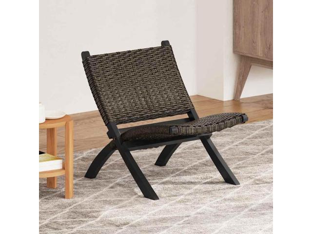 Click here for vidaXL Chair Camping Chair Black Natural Kubu Ratt... prices