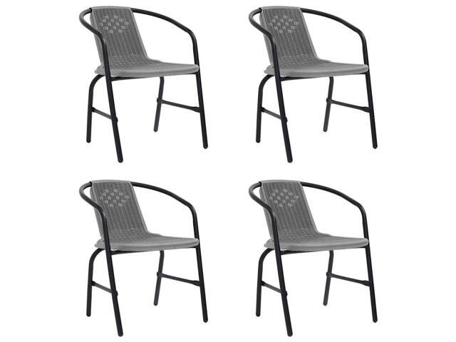 Click here for vidaXL Patio Chairs 4 Pcs Patio Dining Chair Plast... prices