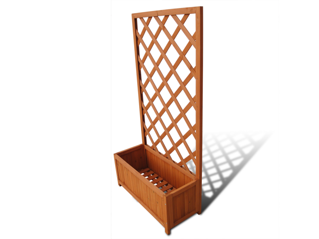 Click here for vidaXL Planter Raised Flower Bed Trellis Patio Rai... prices