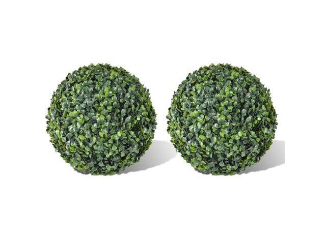 Click here for vidaXL 2x Patio Boxwood 13.8 Artificial Topiary Ba... prices