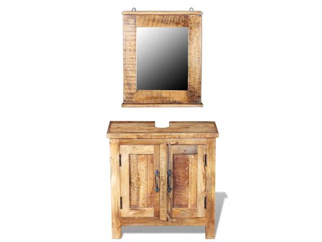 Click here for vidaXL Solid Mango Wood Cabinet Set w/ 2 Doors Bat... prices