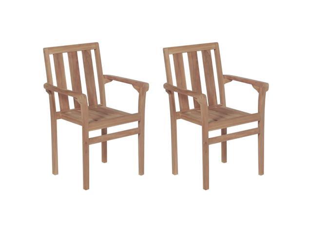 Click here for vidaXL 2x Solid Teak Wood Patio Chairs Outdoor Gar... prices