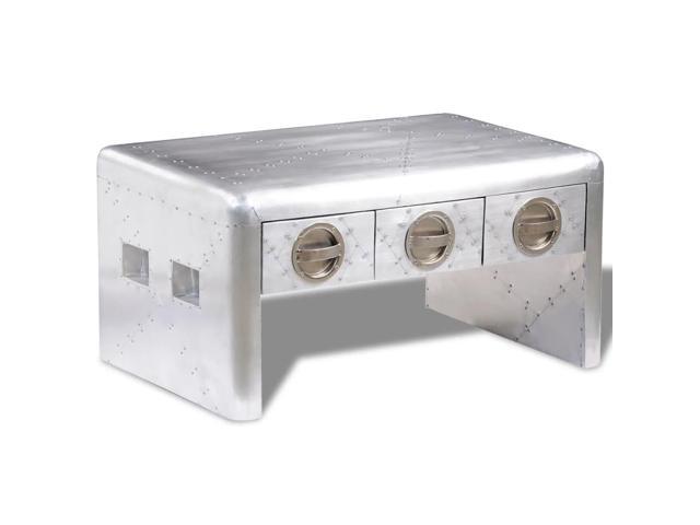 Click here for vidaXL Aluminum Aviator Coffee Side Bedside Storag... prices