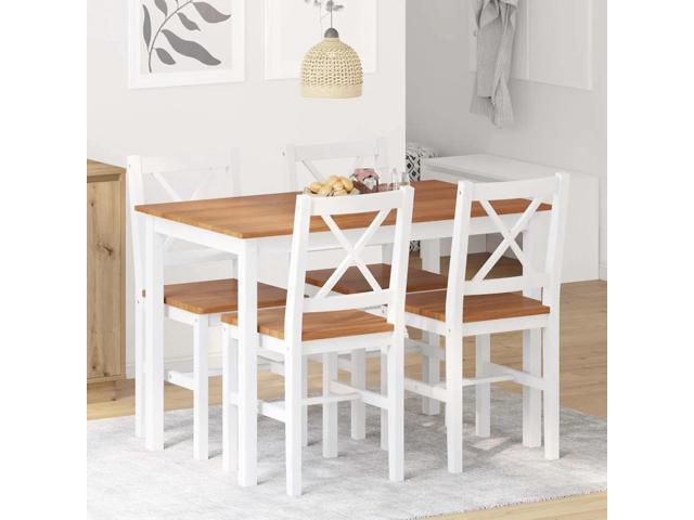 Click here for vidaXL Kitchen Dining Set Brown Wooden Furniture L... prices