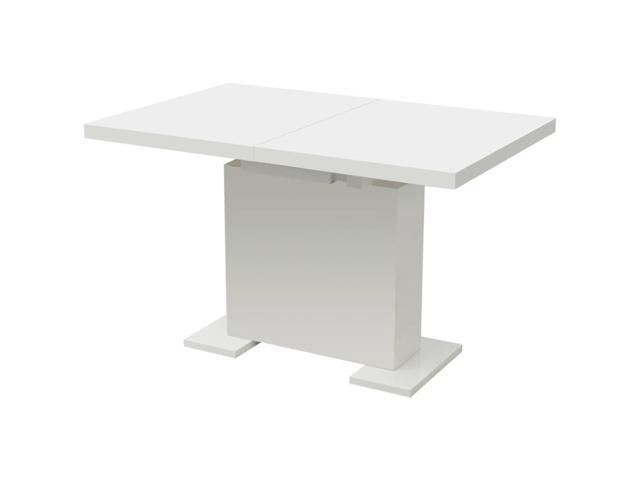 Click here for vidaXL Extendable Dining Table High Gloss White Ki... prices