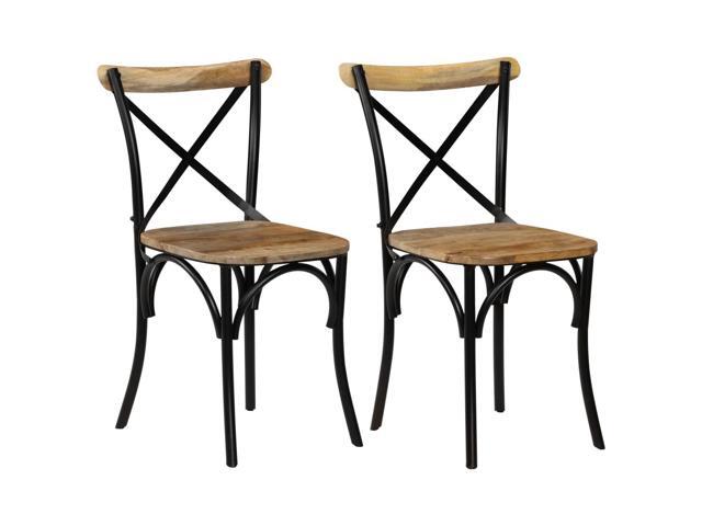 Click here for vidaXL Dining Chair 2 Pcs Cross Back Chair for Kit... prices