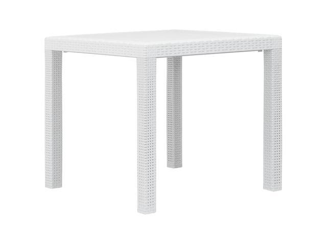 Click here for vidaXL Patio Table White 31.1x31.1x28.3 Plastic Ra... prices