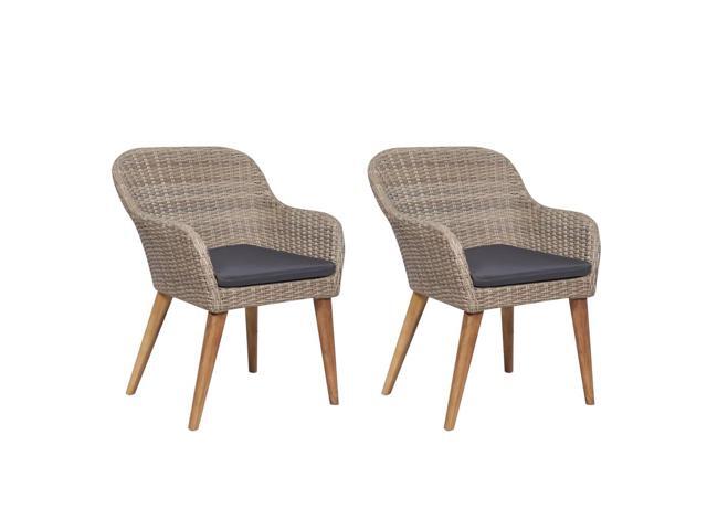 Click here for vidaXL Patio Chairs 2 Pcs Patio Dining Chair with... prices