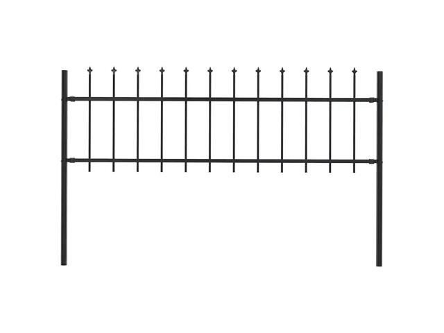 Click here for vidaXL Garden Fence with Spear Top Steel 66.9x23.6... prices