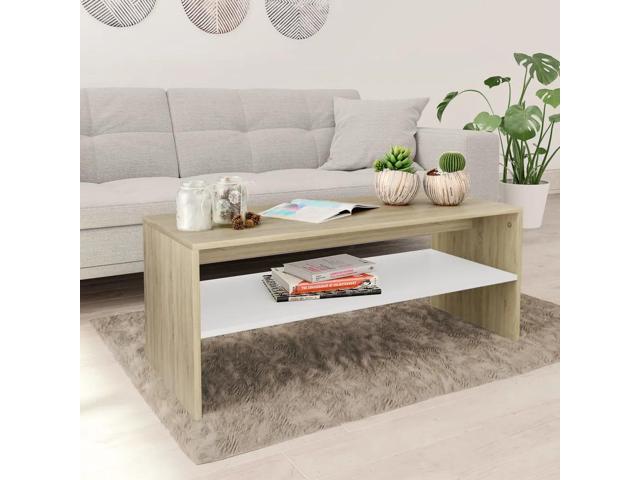 Click here for vidaXL Coffee Table End Table with Storage White a... prices