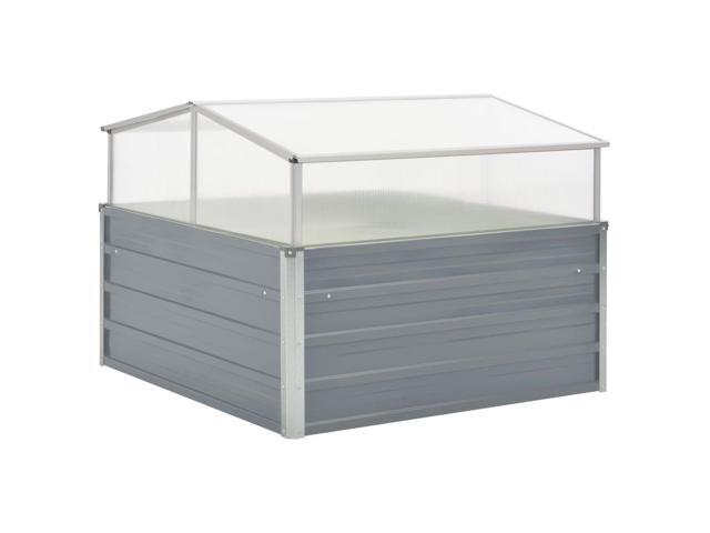 Click here for vidaXL Greenhouse with PC Board Square 39.4 Galvan... prices