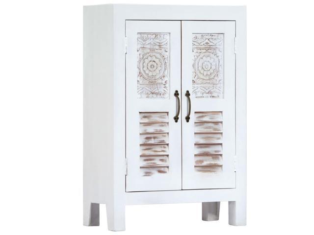 Click here for vidaXL Solid Mango Wood Carved Sideboard Sturdy Ca... prices