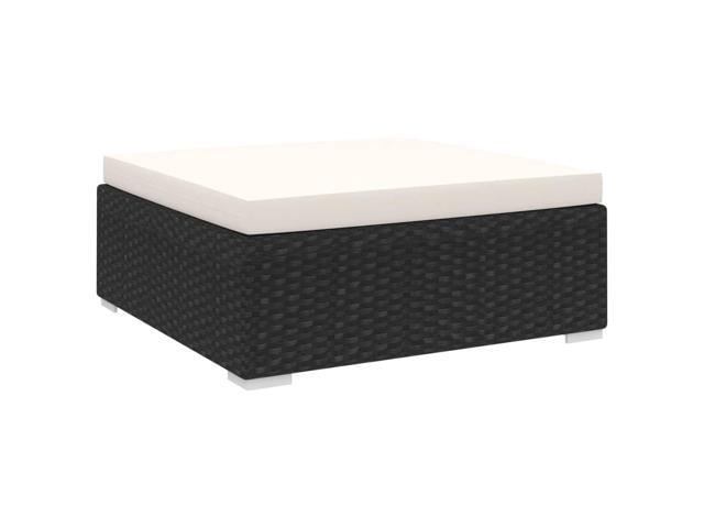 Click here for vidaXL Garden Stool Black  Blue PE Rattan  Powder-... prices