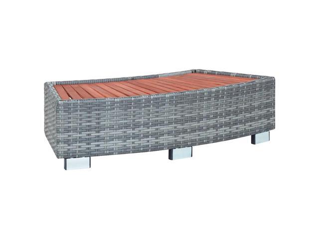 Click here for vidaXL Spa Step Gray Poly Rattan Deck Patio Hot Tu... prices