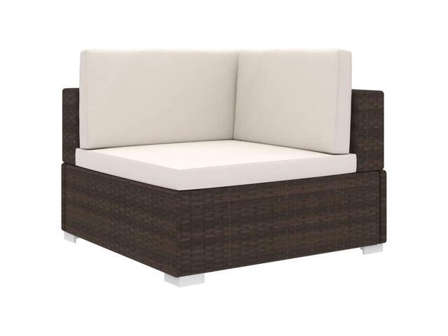 Click here for vidaXL Sectional Corner Chair with Cushions Poly R... prices