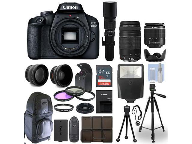 Click here for Canon EOS 4000D / T100 DSLR Camera + 5 Lens Kit: 1... prices