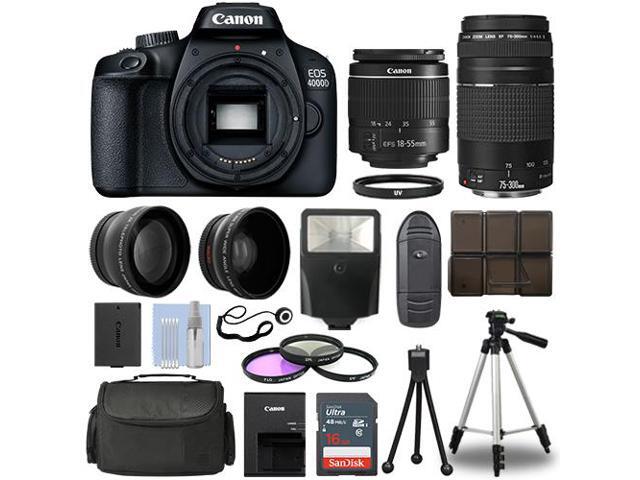 Click here for Canon EOS 4000D DSLR Camera + 4 Lens Kit 18-55mm +... prices